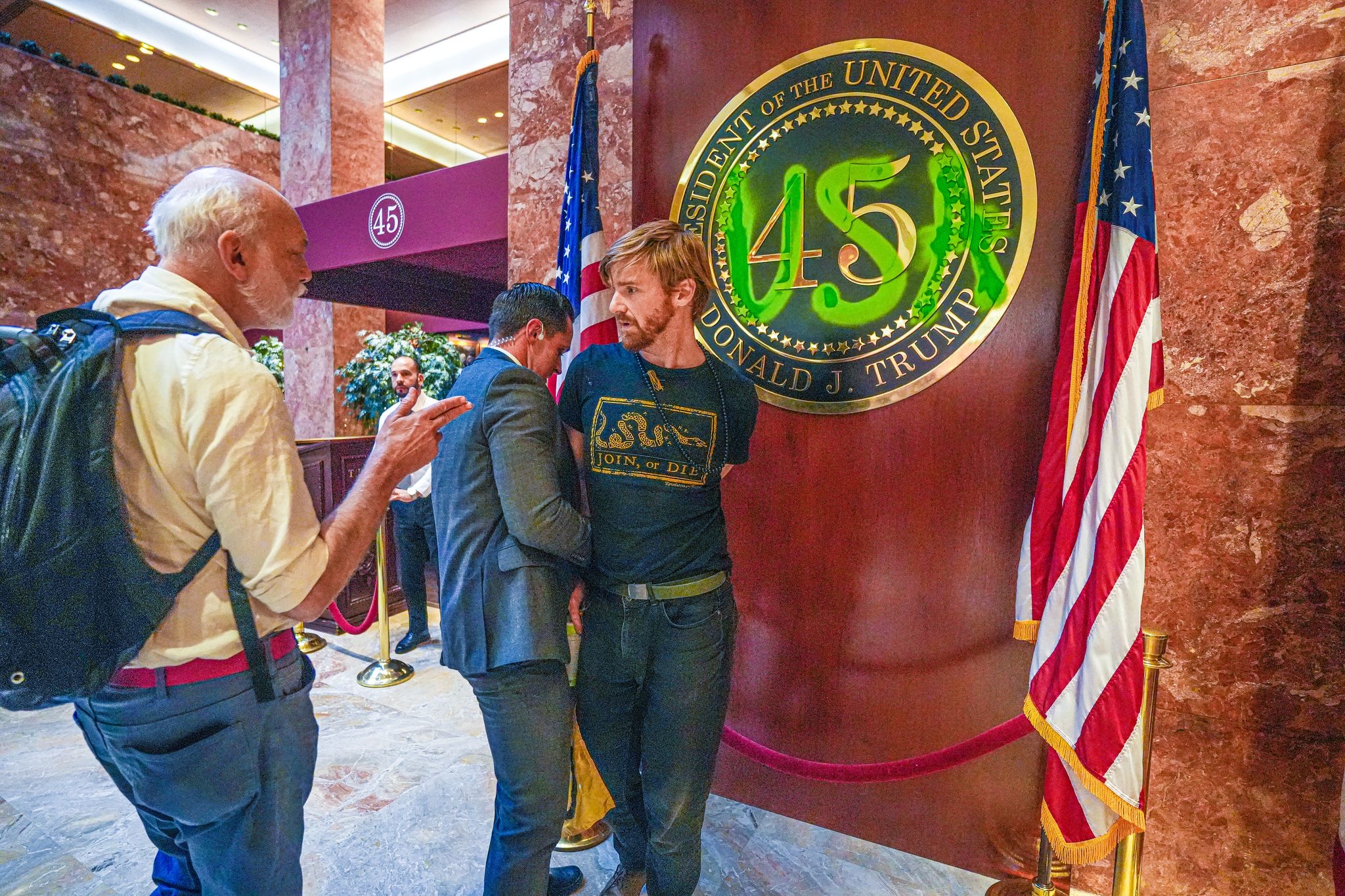 Trump Tower shut down after climate protester spray paints over ...