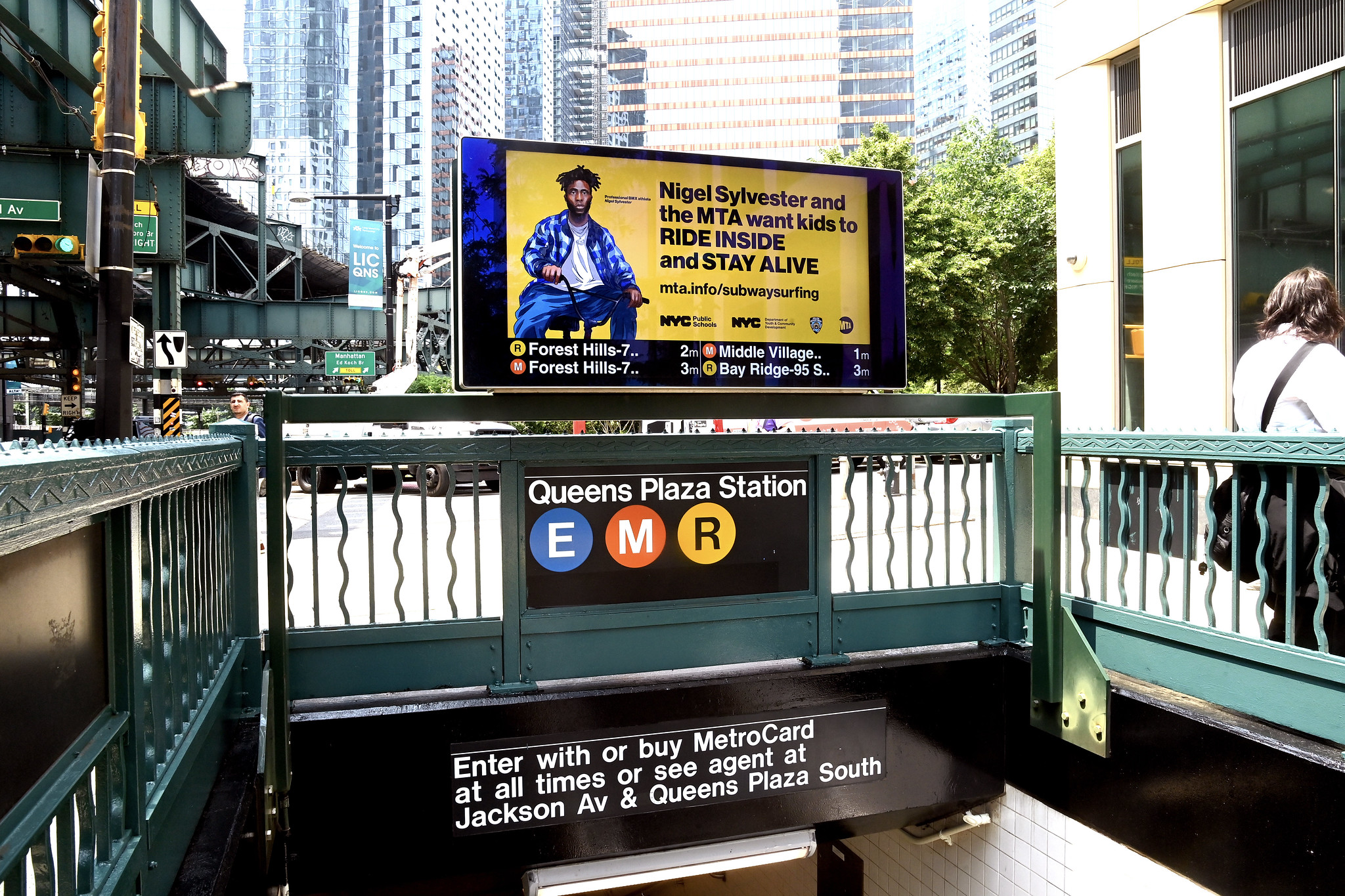 BMX pro Nigel Sylvester teams up with MTA in the fight against subway surfing in NYC